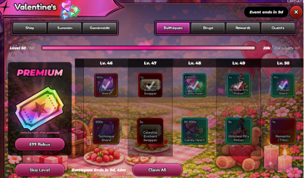 Valentines Event Update 84 - Anime Last Stand